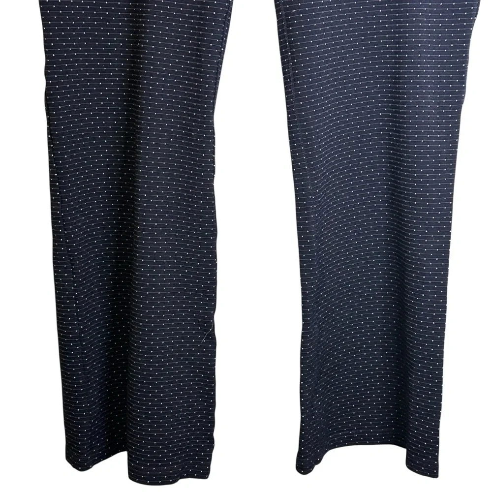 Betabrand | Pants & Jumpsuits | Betabrand Blue White Polka Dot Flare ...
